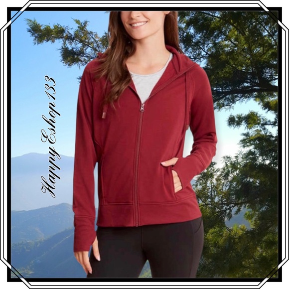 Danskin | Jackets & Coats | Danskin Womens Hooded Jacket Full Zip ...